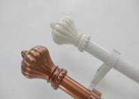 China Plastic Curtain Rail End Caps 4 Inch Window Finials Durable White for sale