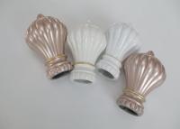 China Plastic Curtain Rail End Caps 4 Inch Window Finials Durable White for sale