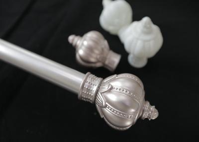 China Modern No Drilling White One Inch Curtain Pole Finials for sale