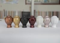 China Decorative Blow Molding Plastic Curtain Rail Finials 28mm Diameter for 10cm Curtain Rods for sale