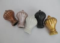 China Decorative Blow Molding Plastic Curtain Rail Finials 28mm Diameter for 10cm Curtain Rods for sale