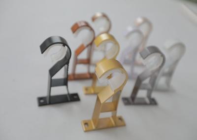 China Metal Aluminum 9cmx5.5cm Black Curtain Pole Brackets for sale