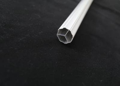 China White Aluminum Curtain Rod 0.3mm Thickness 6.7m Length Decorative Round Finials for sale