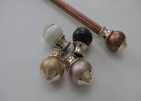 China Zinc Alloy Curtain Rod 28mm Diameter 0.45mm Thickness 6.3m Length Black Finish for sale