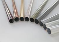 China Zinc Alloy Curtain Rod 28mm Diameter 0.45mm Thickness 6.3m Length Black Finish for sale