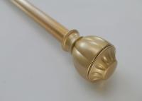 China Gold 28mm Adjustable 5.8m Luxury Curtain Pole Cast Iron Hardware Curtain Rod for sale