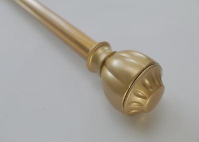 China Gold 28mm Adjustable 5.8m Luxury Curtain Pole Cast Iron Hardware Curtain Rod for sale