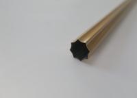 China Gold 28mm Adjustable 5.8m Luxury Curtain Pole Cast Iron Hardware Curtain Rod for sale