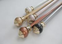 China 0.35mm Inside Window Frame Curtain Rod 28mm Galvanized Pipe Adjustable Hardware for sale