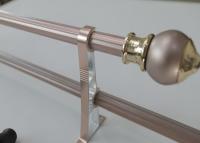 China Zinc Alloy Extra Long Curtain Rod 5.8m Black 28mm Diameter Customizable for sale