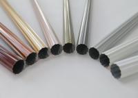 China 28mm Diameter 6.7m Black Wrought Iron Curtain Rod 0.3mm Thickness Zinc Alloy for sale