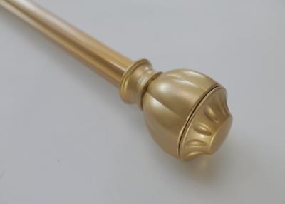 China 28mm 6.7m Heavy Duty Wrought Iron Curtain Rods Zinc Alloy Silver Gold Black for sale