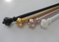 China Aluminum Alloy Curtain Rod 28mm Thickness 1.2mm Wall Custom Length White Silver Black for sale