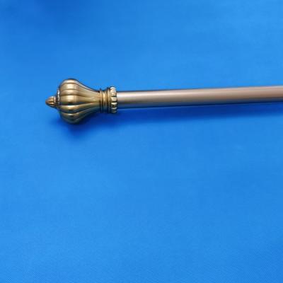 China Gold Nordic 6.7m 28mm Steel Pipe Curtain Rods with Brackets and Finials for sale