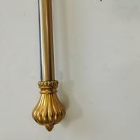 China Gold Nordic 6.7m 28mm Steel Pipe Curtain Rods with Brackets and Finials for sale