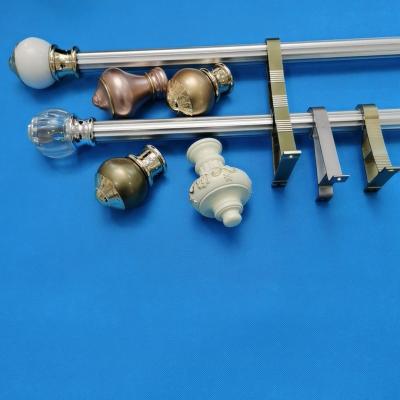 China 6.3m Silver Decorative Adjustable Tension Curtain Rod for sale