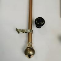 China Zinc Alloy Adjustable Curtain Rod 10mm 35mm Diameter Custom Length Black for sale