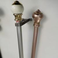 China SGS Luxury Steel Pipe Curtain Rods 5.8m Adjustable 28mm Diameter Zinc Alloy for sale