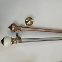 China SGS Luxury Steel Pipe Curtain Rods 5.8m Adjustable 28mm Diameter Zinc Alloy for sale