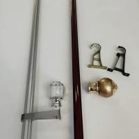 China Anodized Carving Curtain Rods 6.3m 26mm Steel Pipe for Bedroom Office Decorative for sale