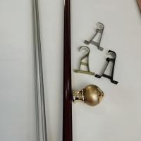 China Anodized Carving Curtain Rods 6.3m 26mm Steel Pipe for Bedroom Office Decorative for sale
