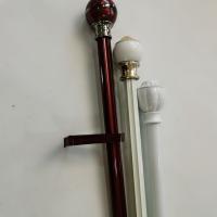 China 6.3m Silver Adjustable Home Decorative Steel Pipe Curtain Rods for sale