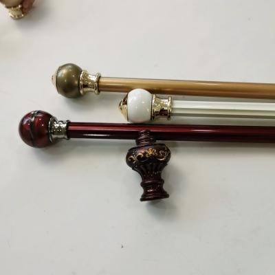 China Silver Single 28mm European Galvanized Pipe Curtain Rod for sale