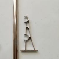 China Anodizing Carving Office 0.45mm Galvanized Pipe Curtain Rod for sale