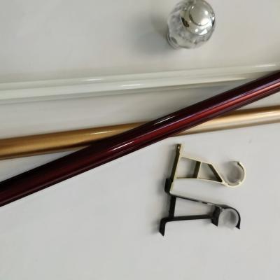 China 6.7m Zinc Alloy 0.7mm Long Black Curtain Rod Adjustable Brackets for sale