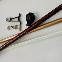 China 6.7m Zinc Alloy 0.7mm Long Black Curtain Rod Adjustable Brackets for sale