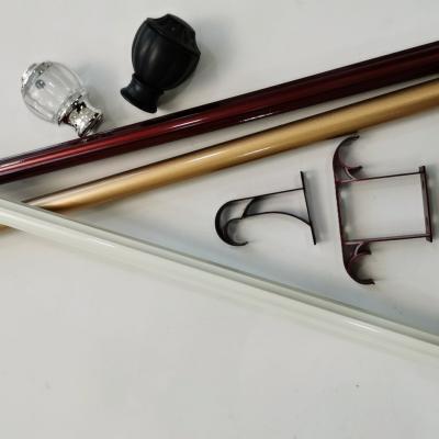 China European Style 28mm Large Window Curtain Rods Black Galvanized Steel for sale