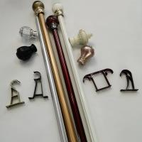 China American Style 28mm 6.7m Wrought Iron Curtain Rods for Custom Decorative Finials for sale