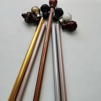 China 28mm Wrought Iron 6.3m Luxury Curtain Poles for Furniture Hardware for sale