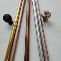 China 22 Inch 0.4mm 6.7 Metre Wrought Iron Curtain Rods Custom Length ISO9001 for sale