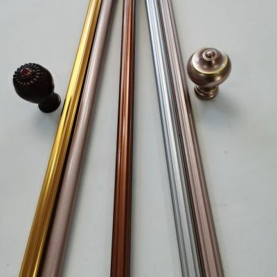 China 22 Inch 0.4mm 6.7 Metre Wrought Iron Curtain Rods Custom Length ISO9001 for sale