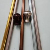 China 22 Inch 0.4mm 6.7 Metre Wrought Iron Curtain Rods Custom Length ISO9001 for sale