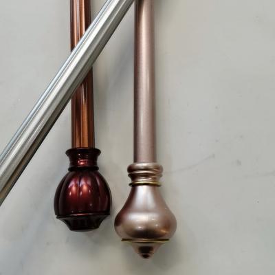 China Adjustable 0.3mm 12mm Black Wrought Iron Curtain Pole for sale