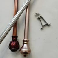 China Adjustable 0.3mm 12mm Black Wrought Iron Curtain Pole for sale