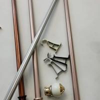 China Wrought Iron Curtain Rod 6.7m Length 0.4mm Thickness Heavy Duty Extra Long for sale