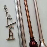 China Wrought Iron Curtain Rods 22 Inch 6.7m Extra Long Polished Metal for Home Decoration for sale