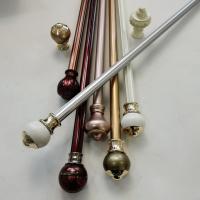 China Wrought Iron 22 Inch 5.8 Metre Removable Curtain Rod 16mm 19mm Diameter for sale
