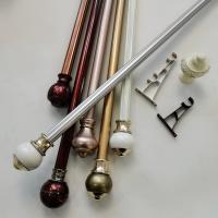 China Electroplated 0.4mm 6.7m Black Wrought Iron Curtain Pole for sale