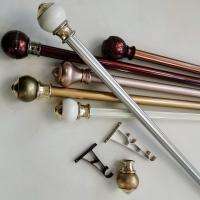 China Bedroom Anodizing Carving 7.2m Wrought Iron Curtain Pole for sale