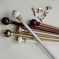 China Bedroom Anodizing Carving 7.2m Wrought Iron Curtain Pole for sale