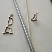 China Silver Single 28mm 6.7m European Wrought Iron Curtain Rod Set for sale