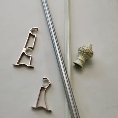China 5.8m 0.35mm Black Wrought Iron Curtain Rods Durable Decorative Home Hardware for sale