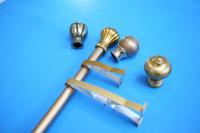 China Rose Gold Galvanized Pipe Curtain Rods 28mm 0.3mm Thickness 6.7m Length for sale