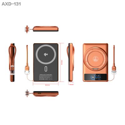 China BST-A131 5000mAh Magnetic Wireless Power Bank, 22.5W PD Fast Charging,  Portable Charger with Lanyard for sale