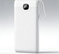 China Model-C3061 30000mAh High-Capacity Power Bank 18W Digital Display Type-C USB Input 3 Cables LI-Polymer Battery Power Station for sale