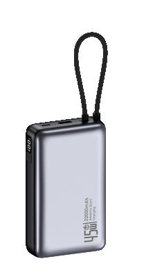 China 20000mAh 45W Portable Charger, Built-in USB-C Cable, PD Fast Charging Power Bank for Phones Laptops for sale